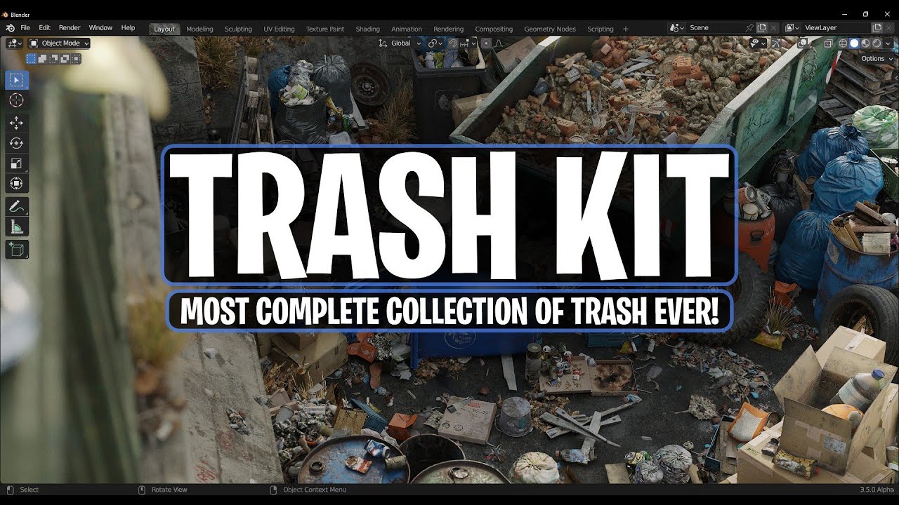 Trash Kit - Most Complete Collection of 3D Trash Assets Ever! - YouTube