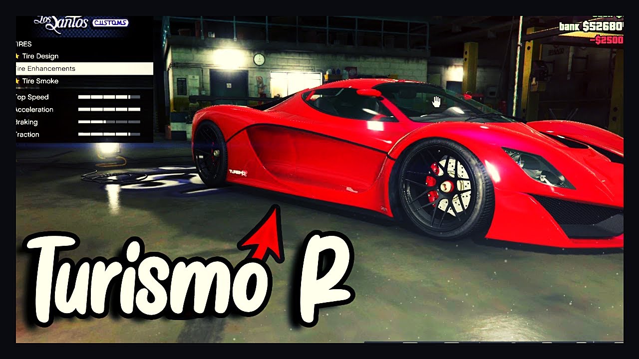GTAV Turismo R car Customization 'Lazy Red' paintjob 2021 - YouTube