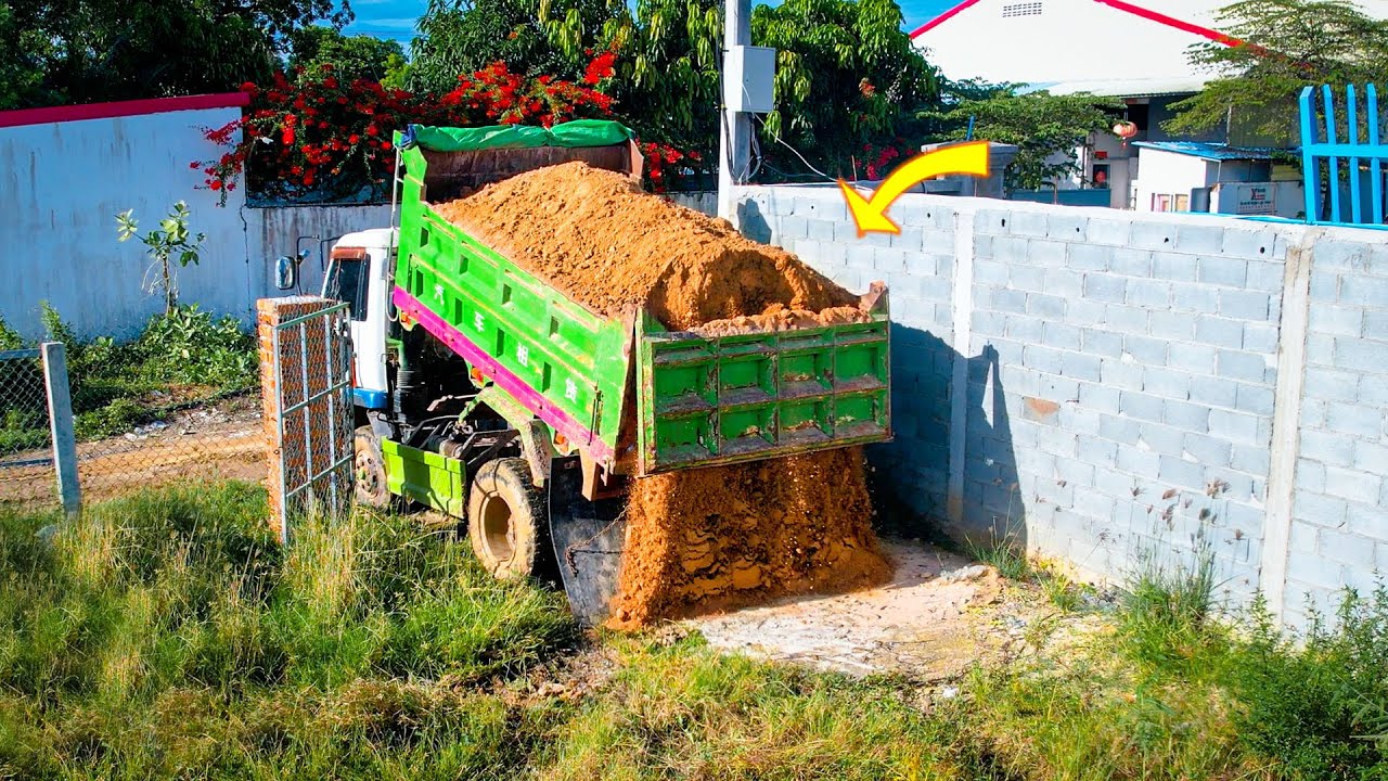 Start a New Project! Fill Land to Build House by Bulldozer & 5Ton Truck ...