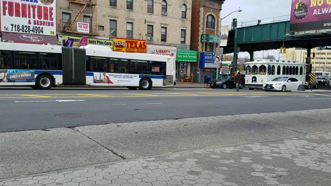 Antique Trolley Passing By In The Westchester Square Area Of The Bronx ...