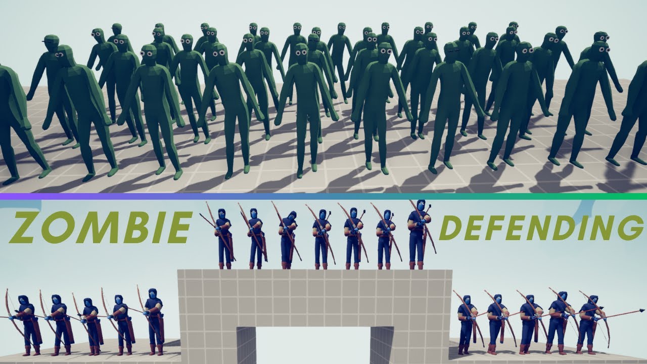 40X ZOMBİE 🧟 VS 20X RANGED UNITS 🏹 DEFENDİNG | TABS - Totally Accurate ...
