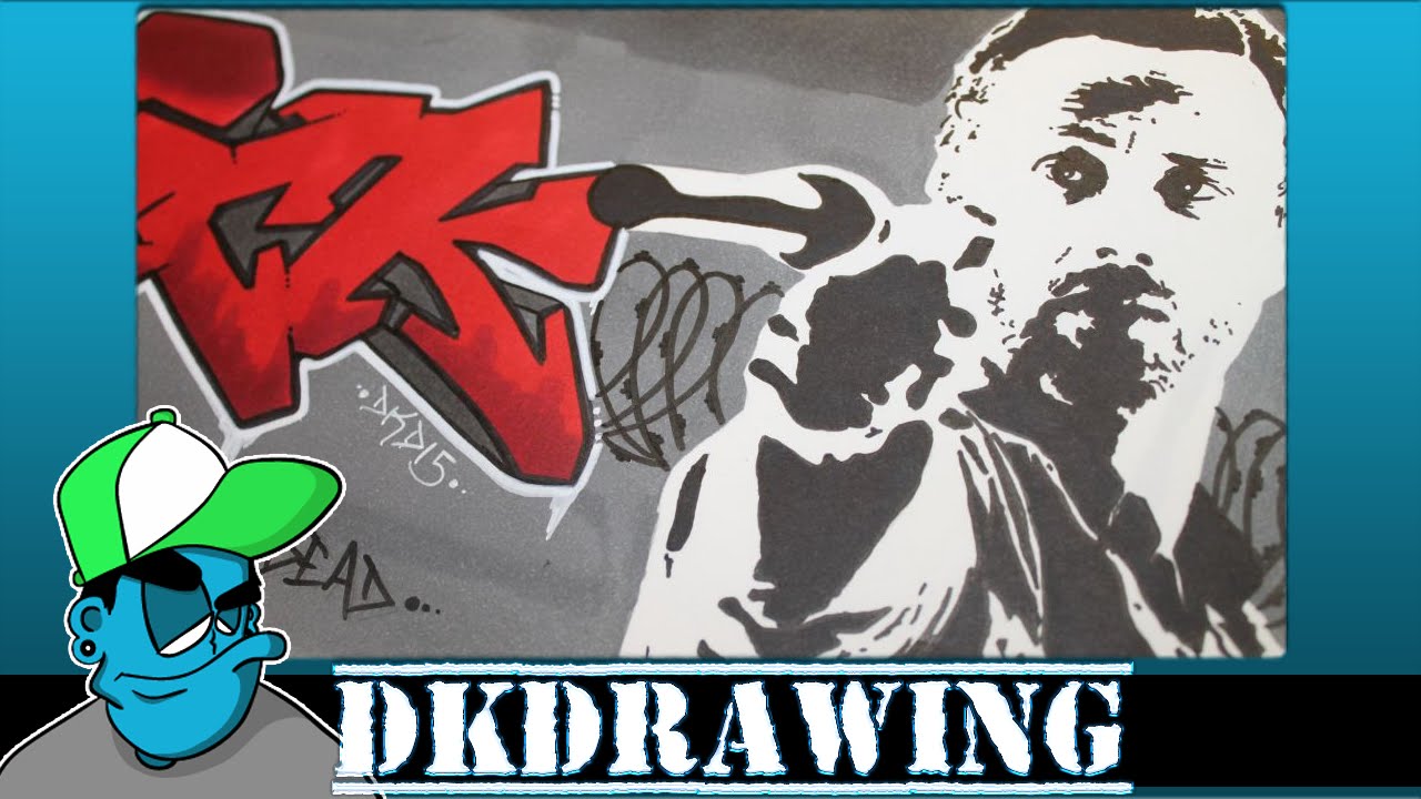 The Walking Dead Graffiti Rick Letters & Stencil - YouTube