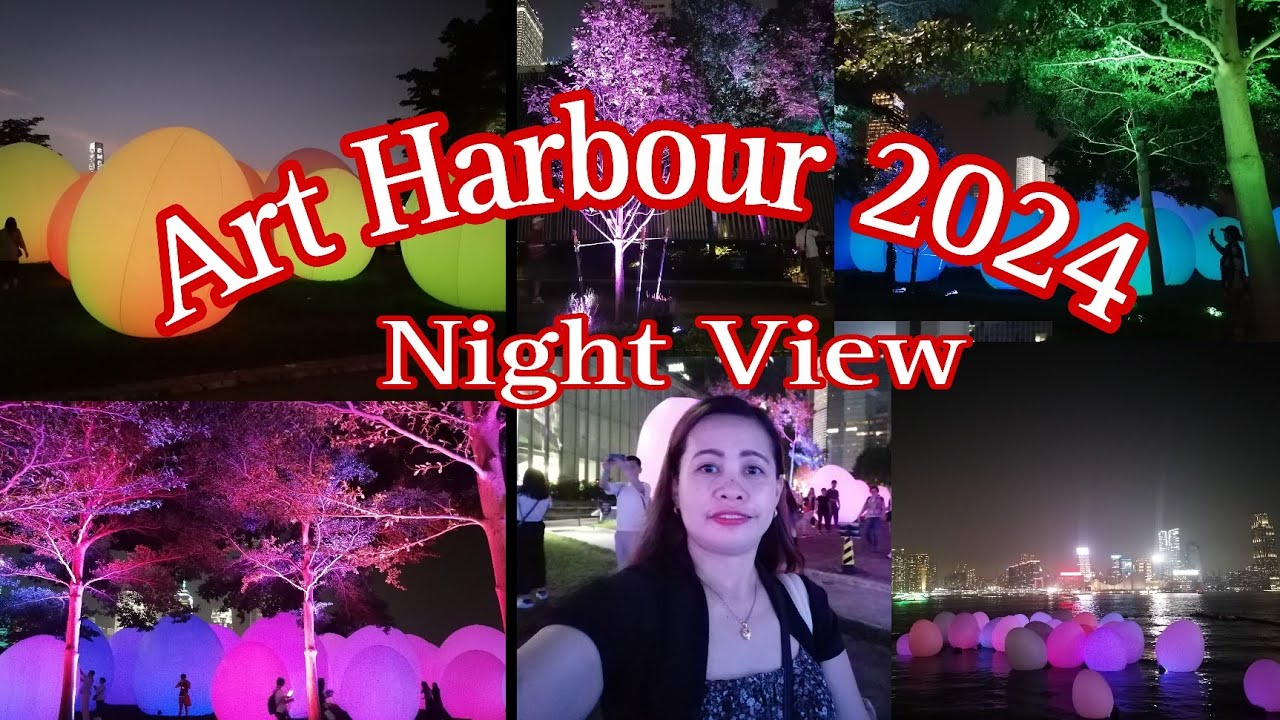 ART HARBOUR TEAM LAB 2024 ,Night view Tamar Park Hongkong # ...