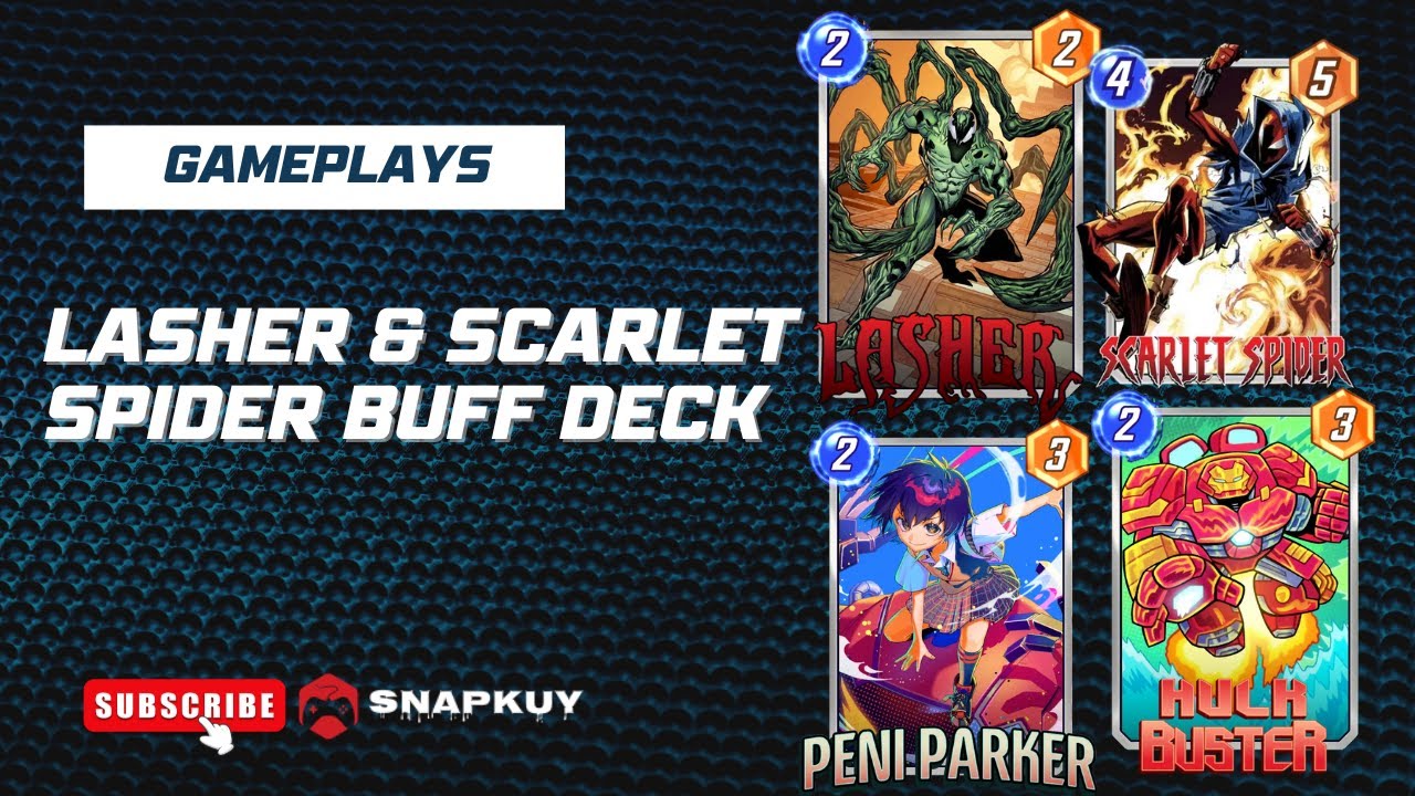 Gameplay Lasher & Scarlet Spider Buff Deck #gameplay #marvelgames # ...