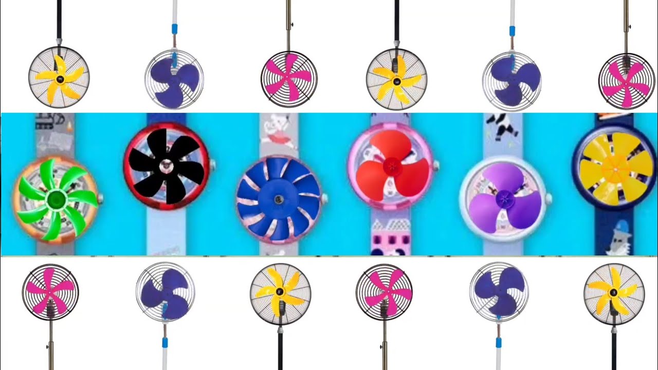 Colorful Fan video for kids. Kipas angin. Fan blades inside watch fan ...