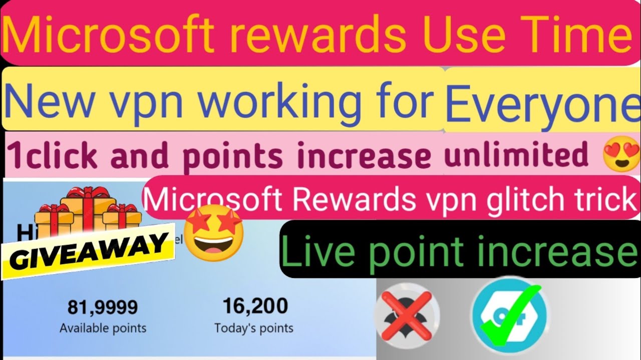 Microsoft rewards vpn use best time | search points full working ...