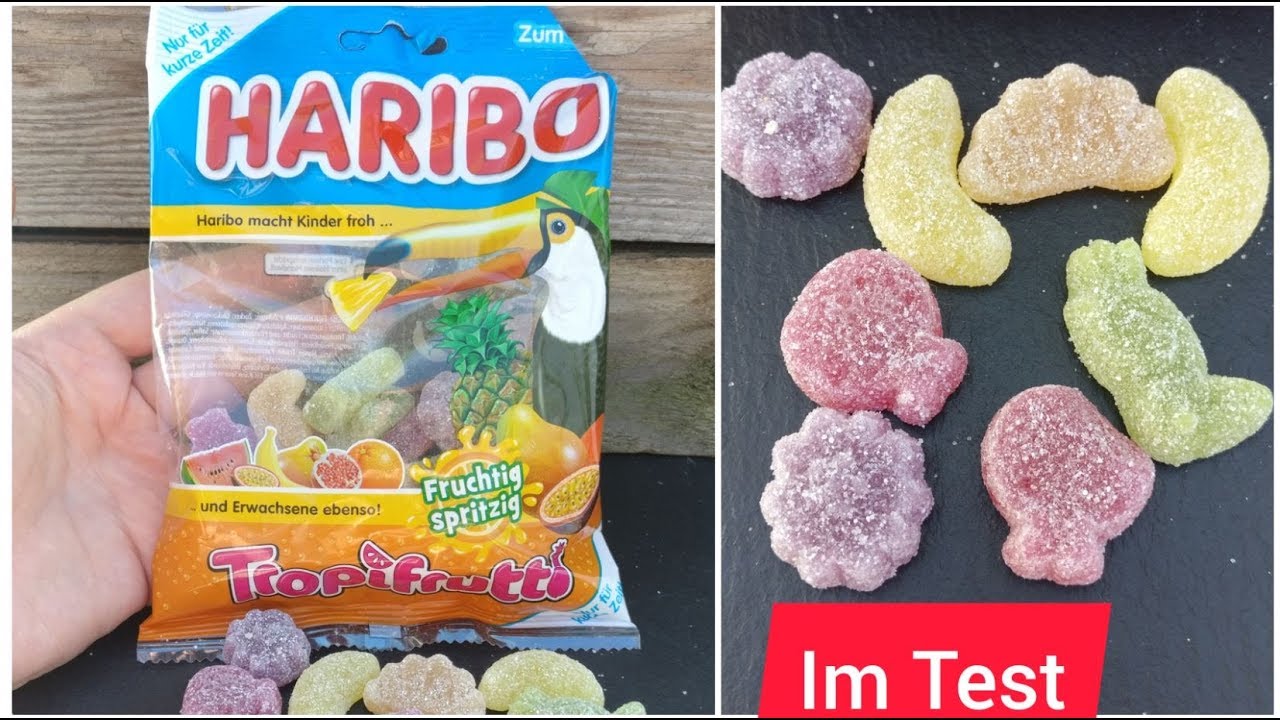 Haribo Tropifrutti Fruchtig Spritzig - YouTube
