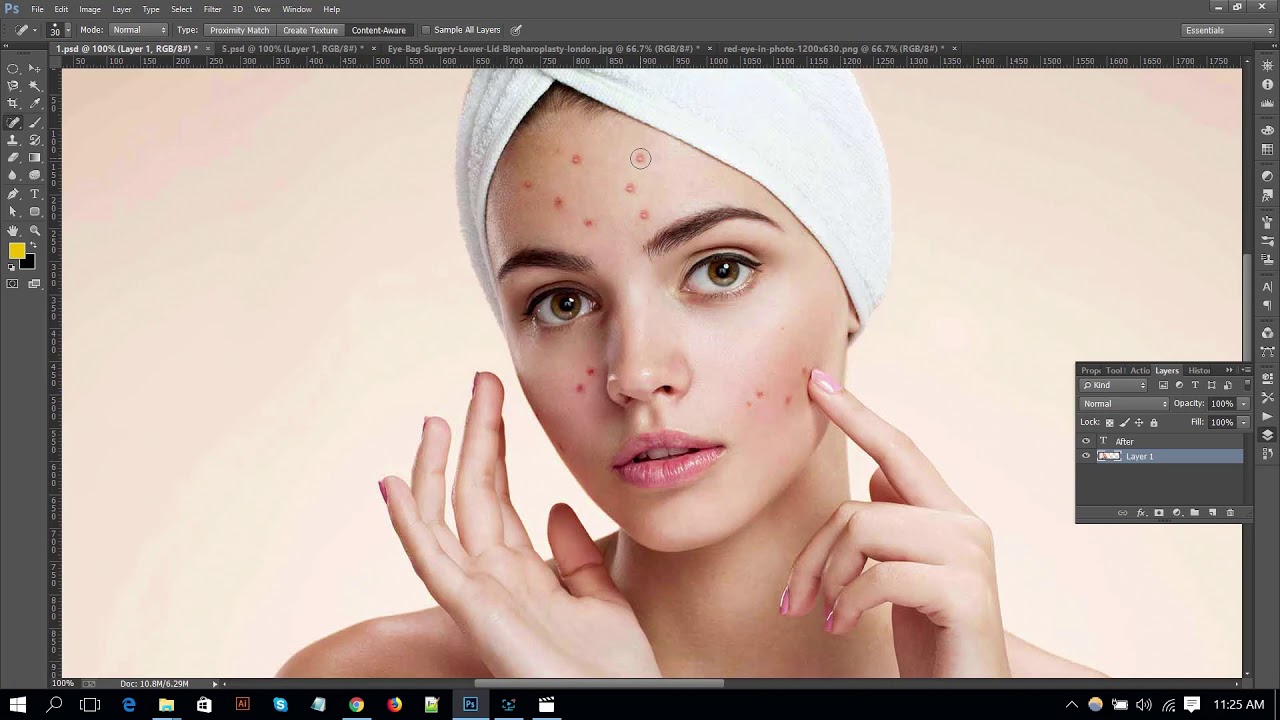 9.Adobe Photoshop Spot heling tool Bangla tutorial for beginners 2020 ...