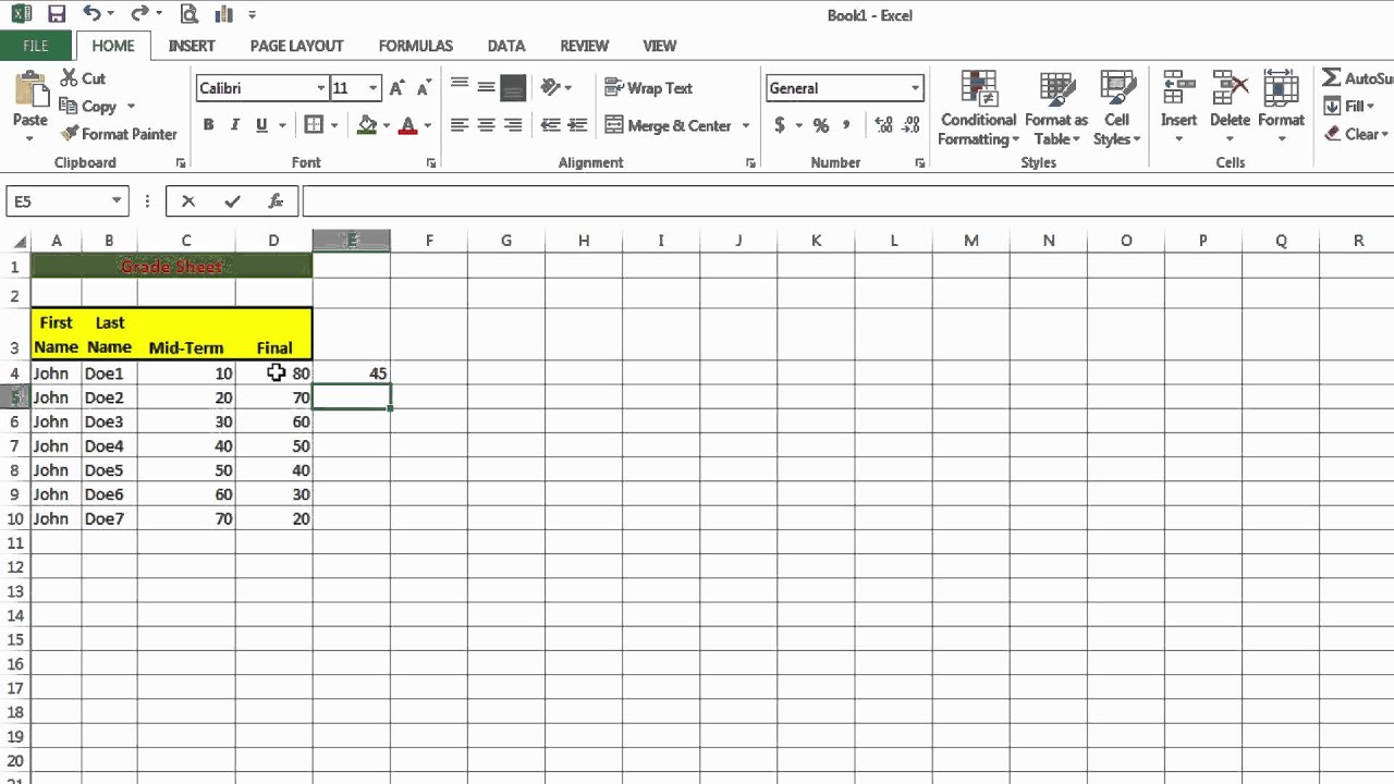 MS Excel Data Entry And Formulas YouTube MS Excel Data Entry And Formulas YouTube