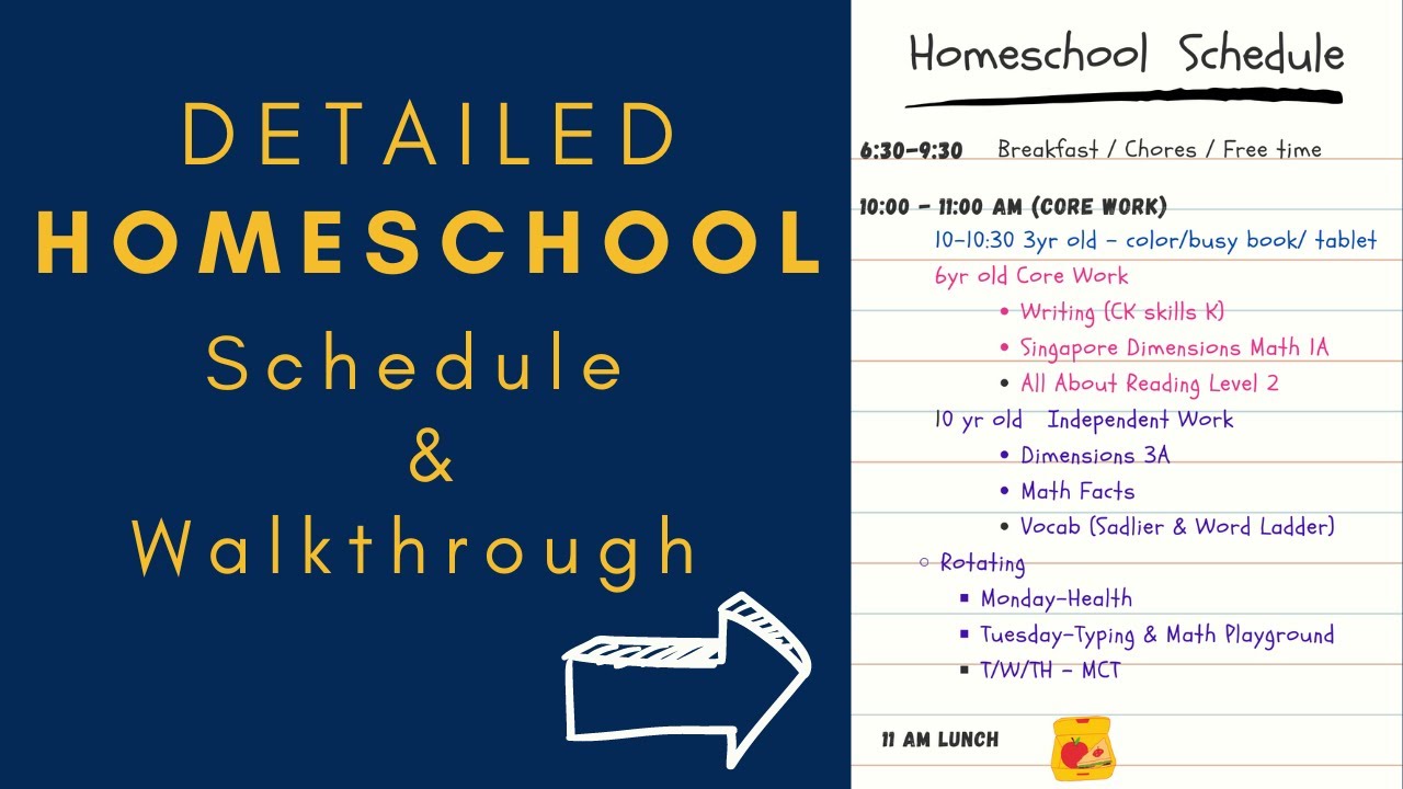 Detailed Homeschool Schedule & Curriculum Walk through - YouTube