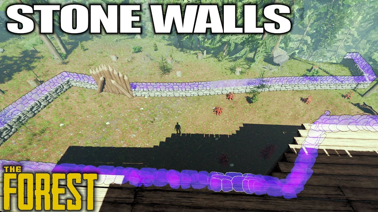 How to Build Walls of Stone | The Forest Gameplay | Part 10 - YouTube
