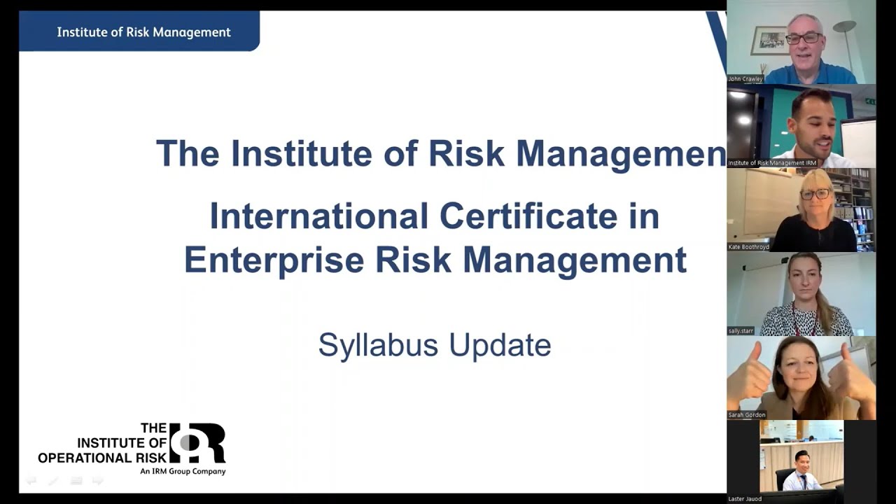 International Certificate in Enterprise Risk Management Syllabus Update ...