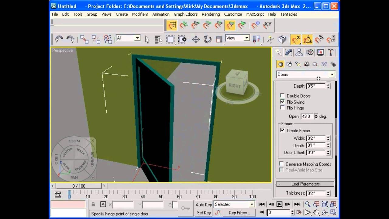 Windows and Doors in 3ds Max 2009 using AEC objects - YouTube