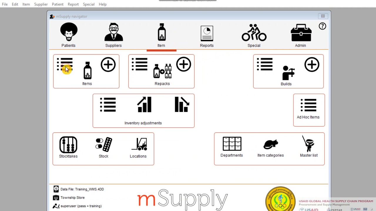Item lines Consolidating in mSupply inventory management software - YouTube