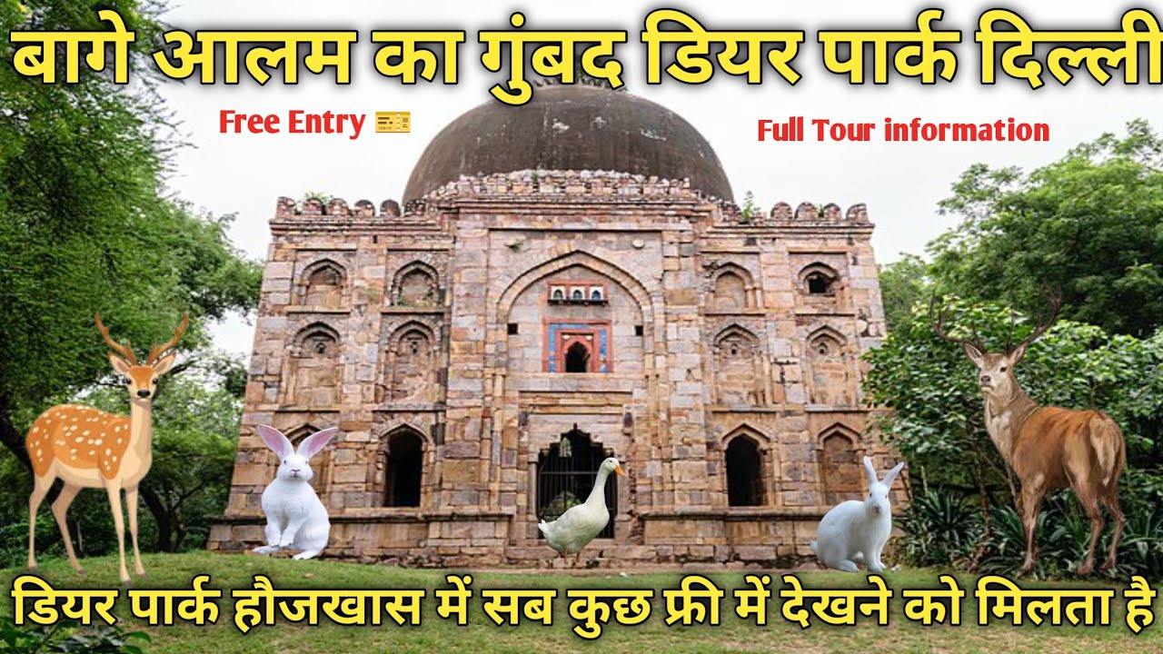 Bagh-E- Alam ka Gumbad deer Park Delhi | deer Park Hauzkhas Dekhi ...