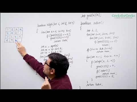 Sudoku problem - backtracking approach - YouTube