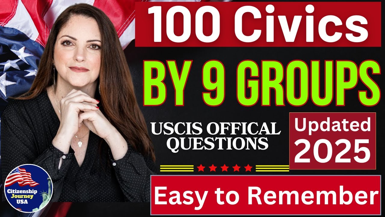 2025 U.S. Citizenship Interview | 100 Civics Questions in 9 Groups ...
