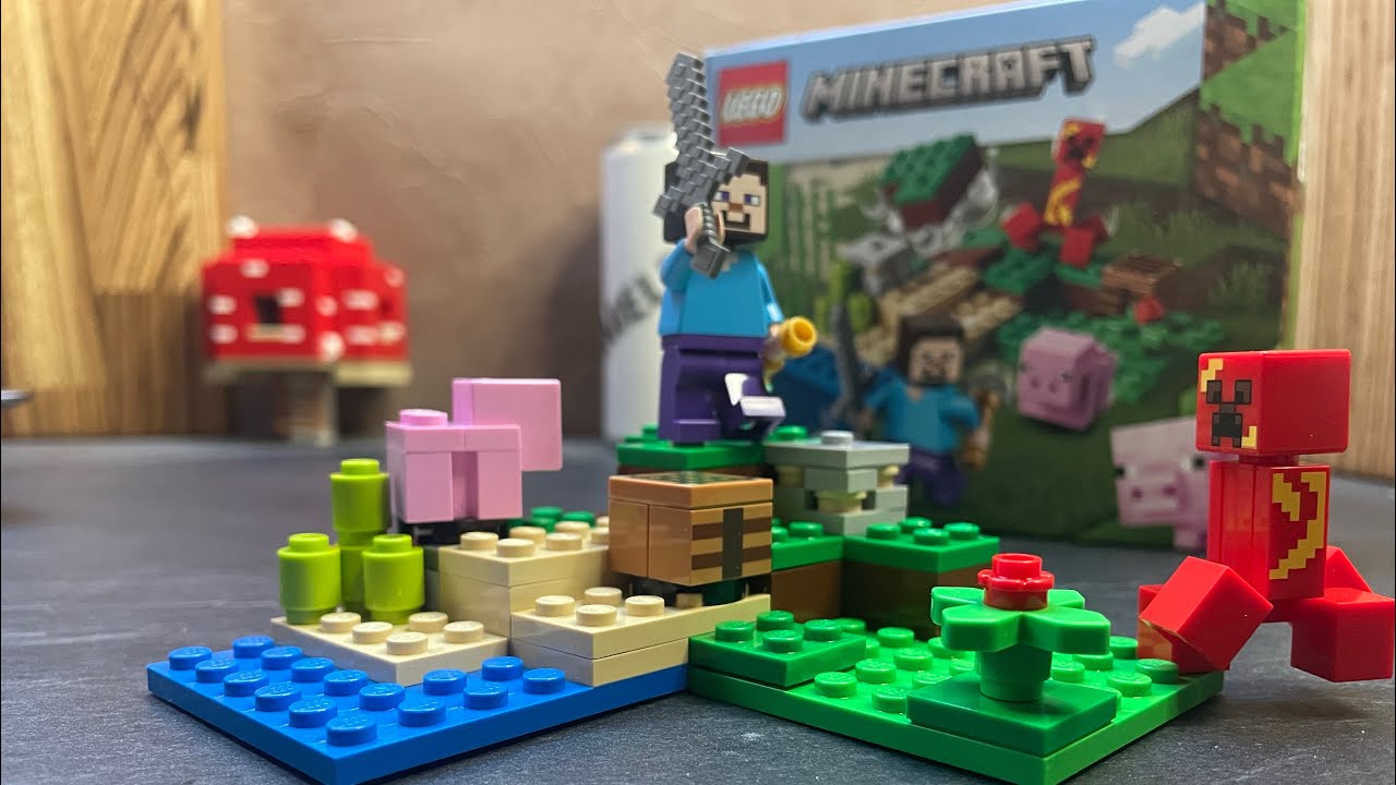 (look what's in there) LEGO Minecraft set 21177 The Ambush of the ...