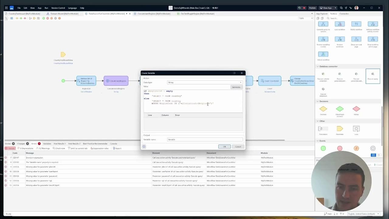 How to use WHERE IN statements with external database in Mendix - YouTube