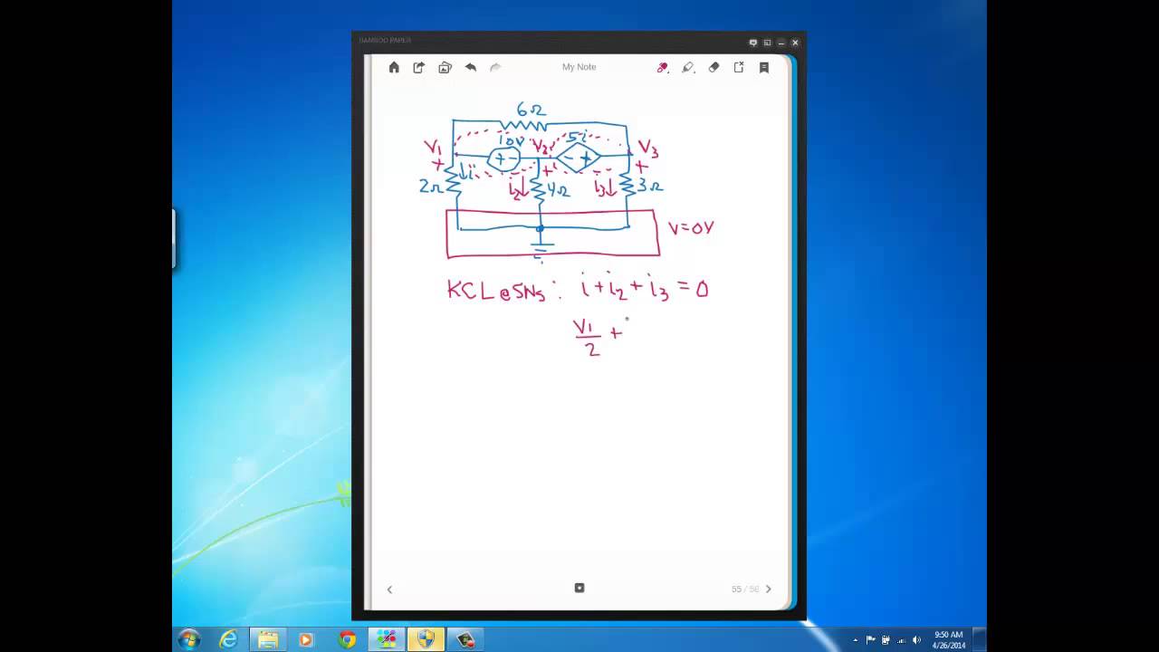 Problems Node Voltage method Super Node additional concepts - YouTube