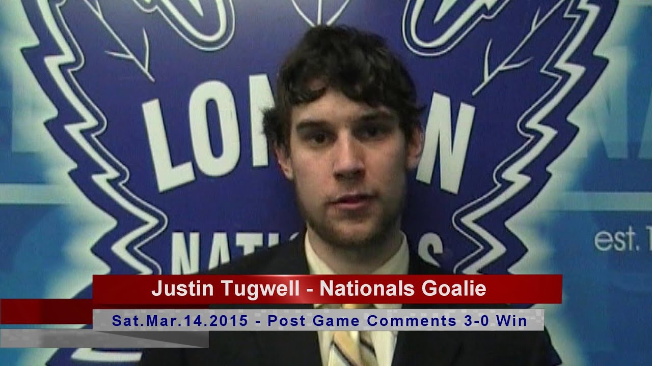 Post Game Comments with Justin Tugwell London Nationals Goalie Saturday ...