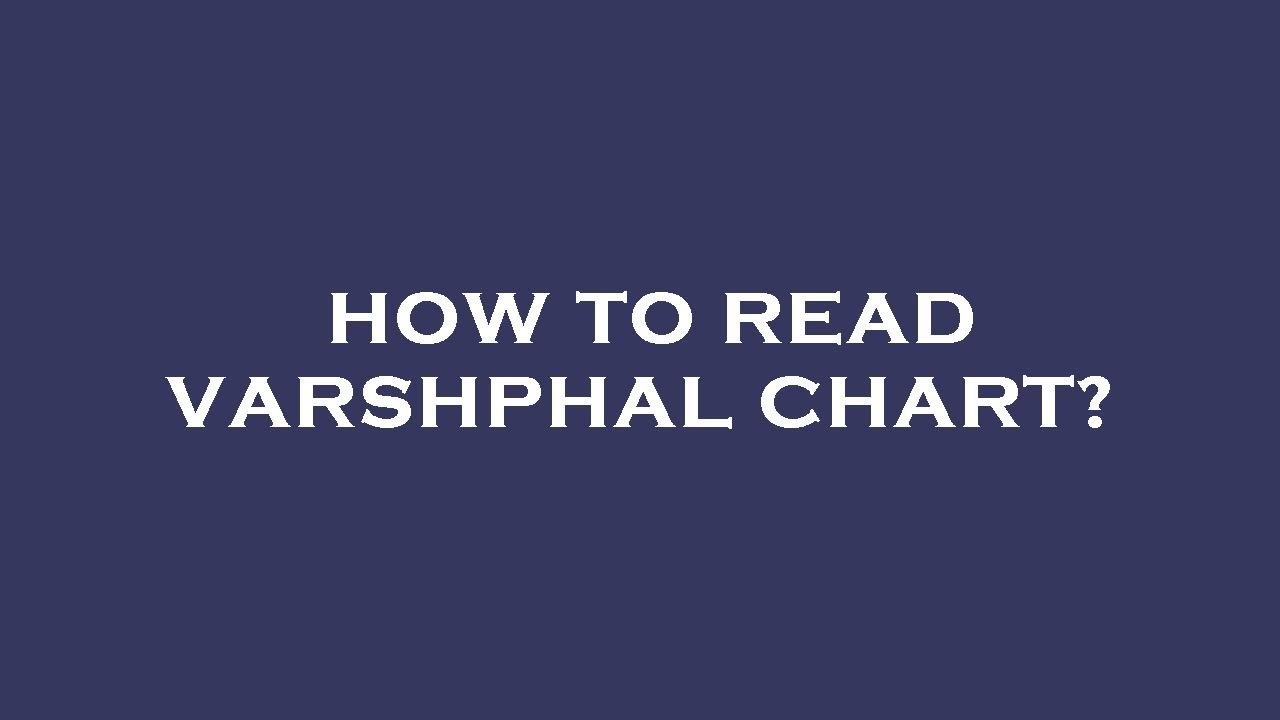 How to read varshphal chart? - YouTube