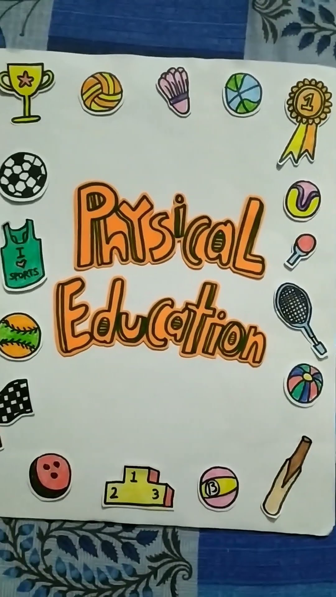 Simple Physical Education Project File Decoration - YouTube