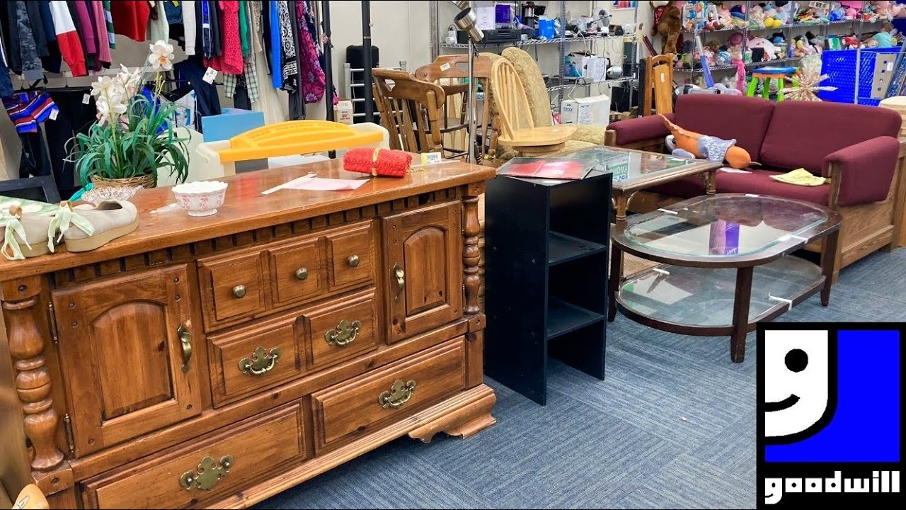GOODWILL SHOP WITH ME FURNITURE ARMCHAIRS TABLES KITCHENWARE DINNERWARE ...