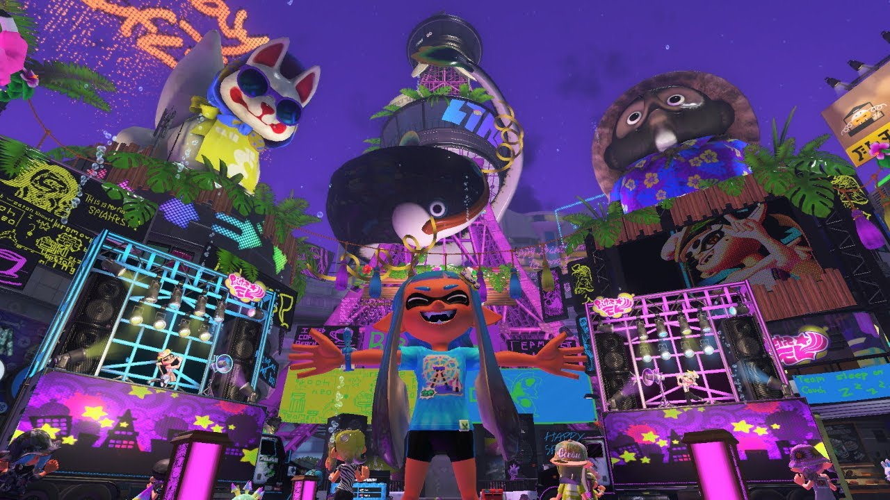Splatoon 3 Summer Nights, Inkopolis Plaza tour! - YouTube