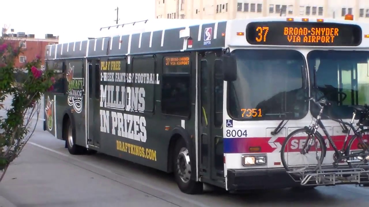 SEPTA BUS: NEW FLYER D40LF 8004 ON ROUTE: 37 - YouTube
