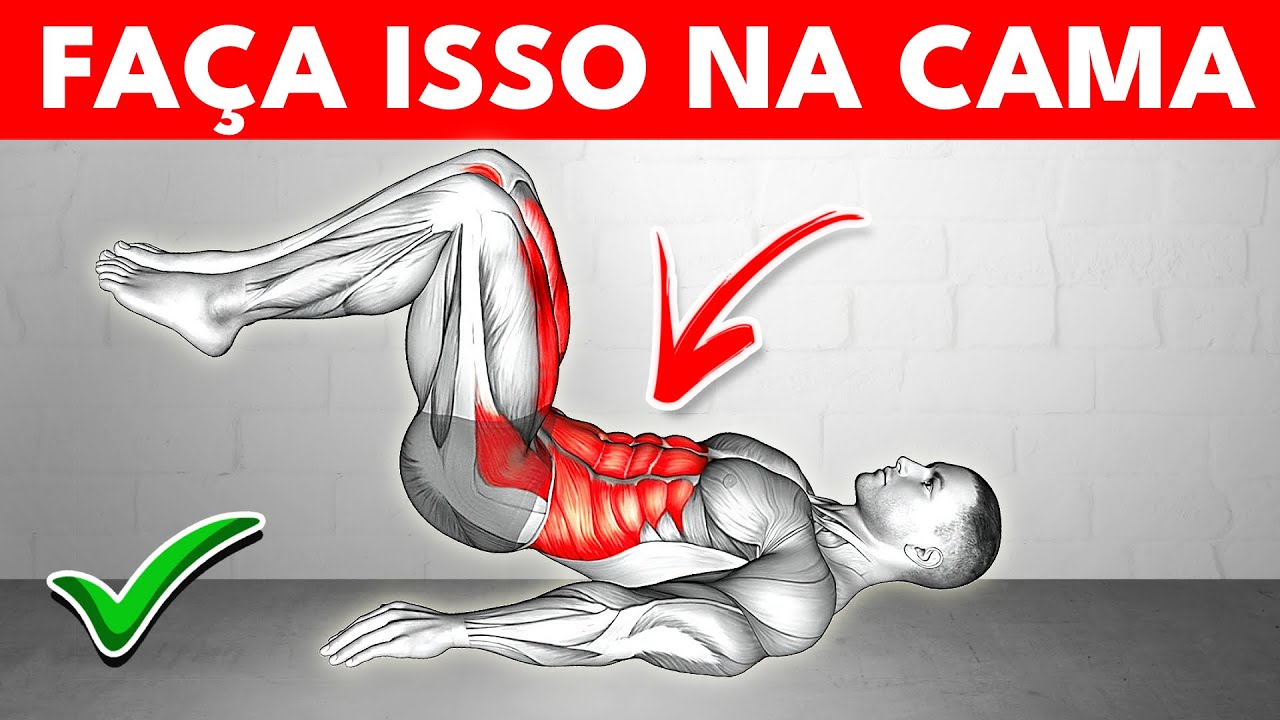 Esses 5 exercícios na cama me deixaram com a barriga lisa em 30 DIAS ...