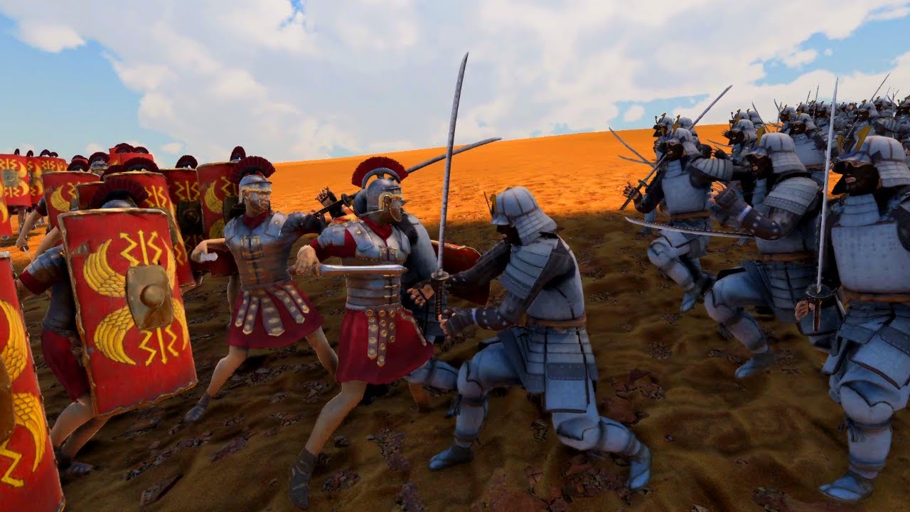 10,000 Japanese Samurai VS 10,000 Roman Soldiers (Ultimate Epic Battle ...