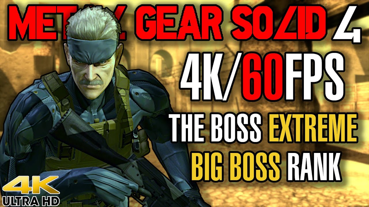 METAL GEAR SOLID 4 ON PC! 4K 60FPS GAMEPLAY! (BIG BOSS RANK) - YouTube