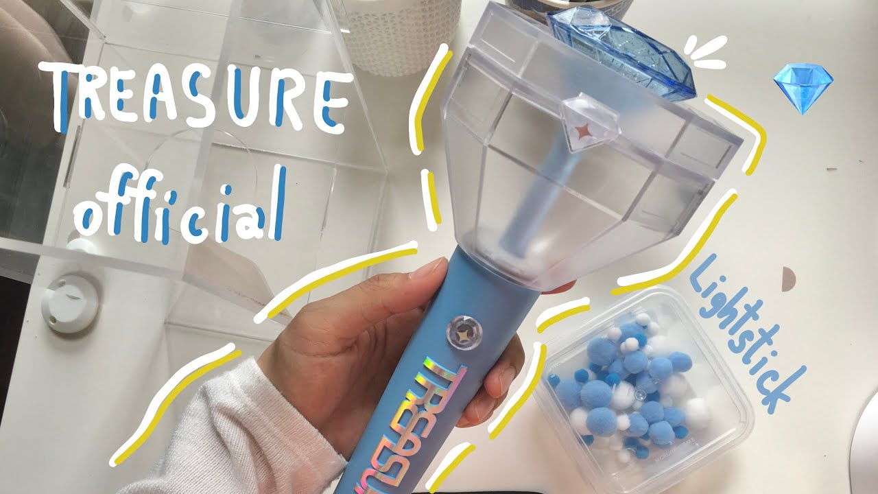 Unboxing Treasure official light stick, แกะกล่องแท่งไฟเด็กสมบัติ💎💙 ...