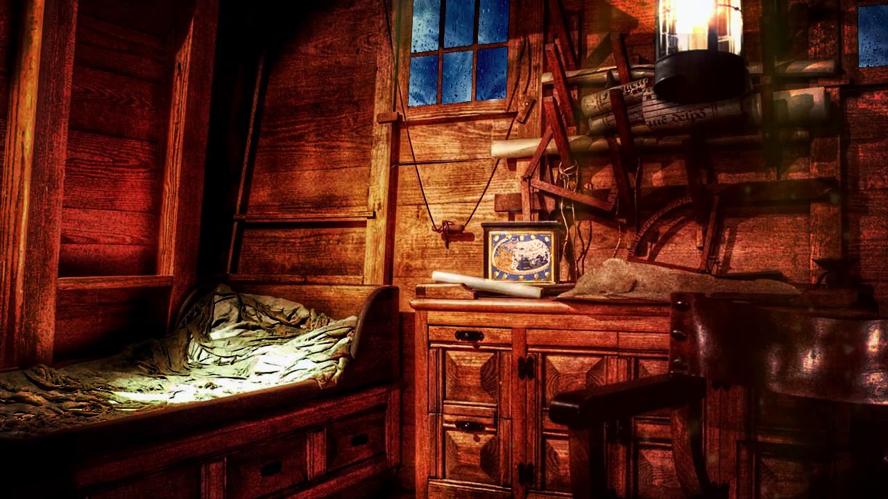 Ambience/ASMR: Ship Captain's Cabin on Rainy Night, 16th Century ...