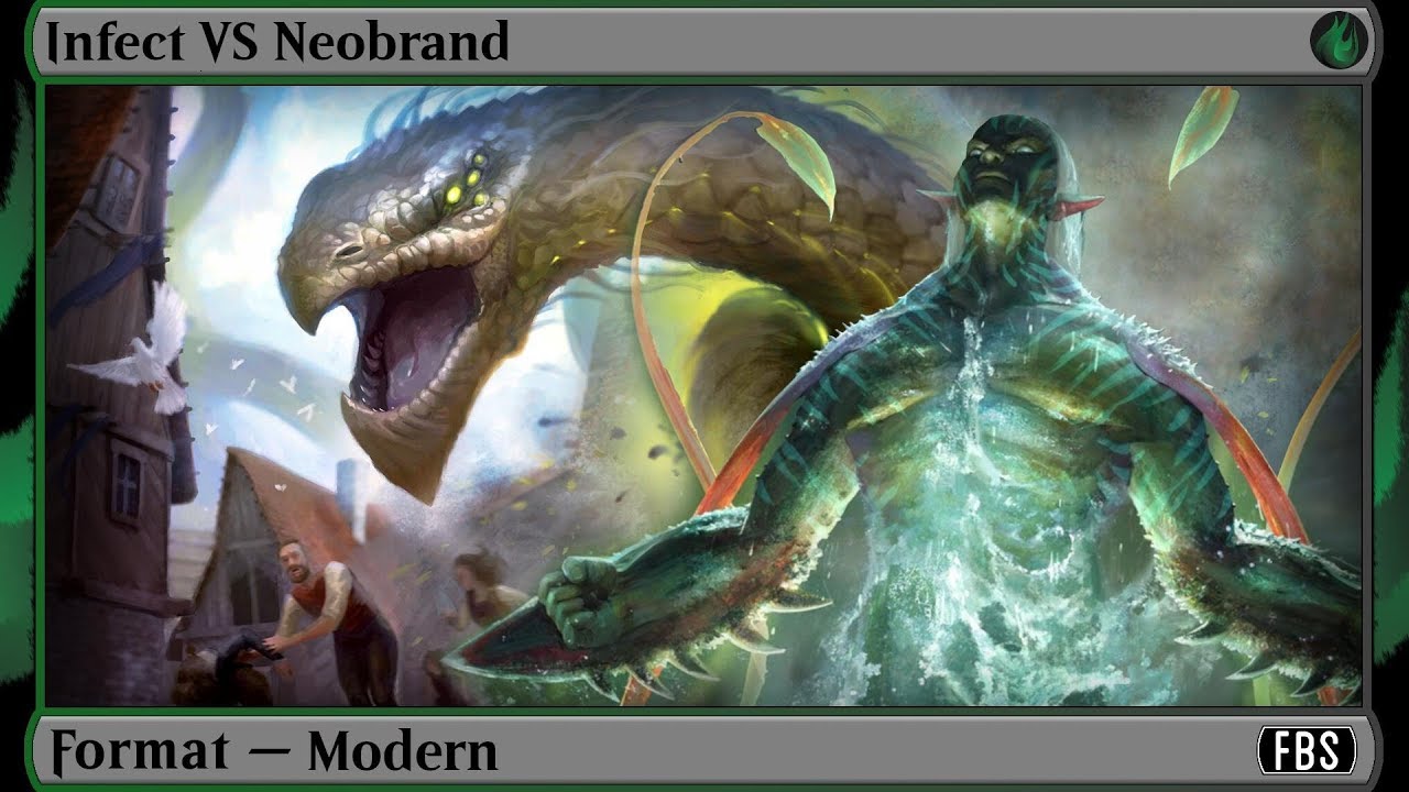 MtG Modern Gameplay - Scaled Up Infect VS Neobrand - YouTube