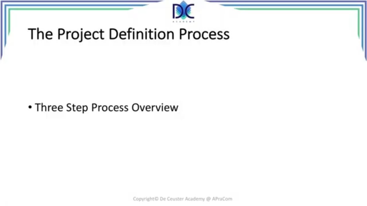 PM Tools and Techniques 4.7: The Project Definition Process - YouTube