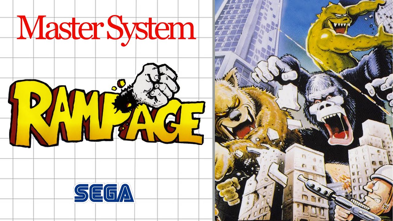 Rampage - Longplay / Play Through HD - 1986 [Sega Master System] - YouTube