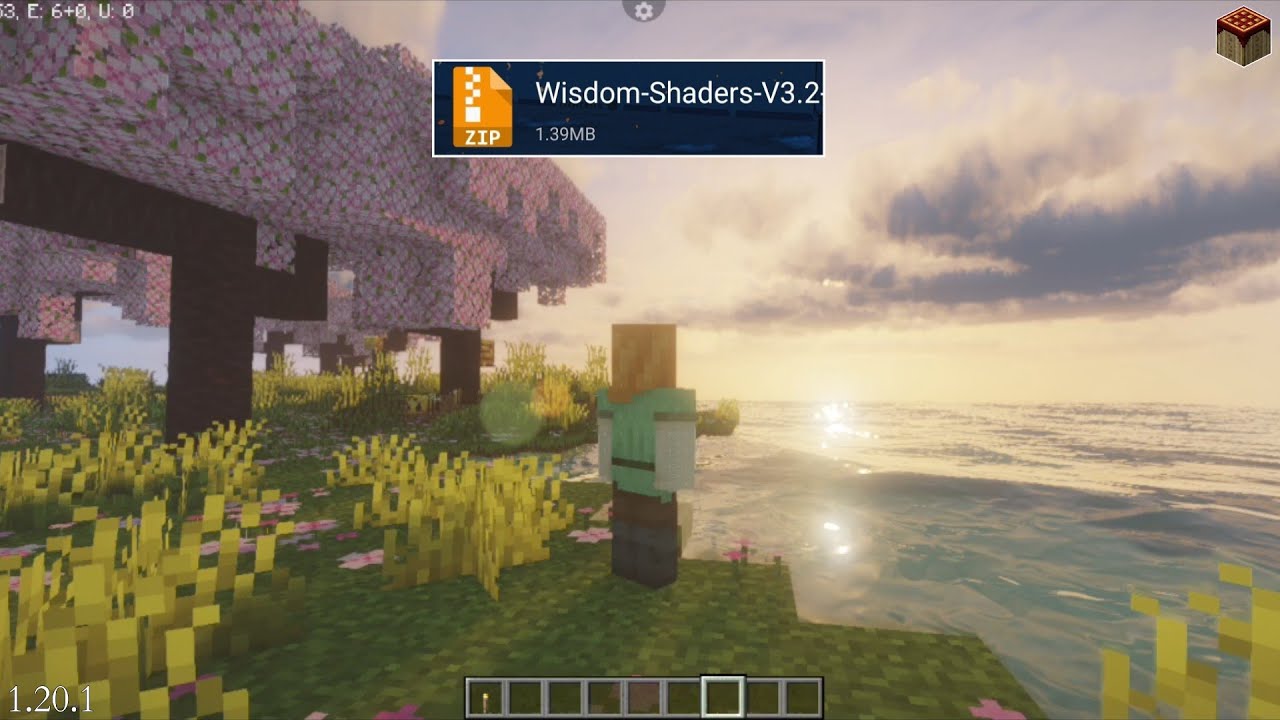 Wisdom Shader in Minecraft 1.20.1 | Very Realistic Water | Pojav Launcher - YouTube