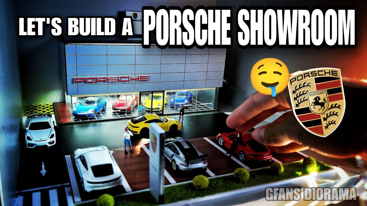 Let's build a PORSCHE SHOWROOM together! 😍👌 | Diecast Diorama Buildup ...