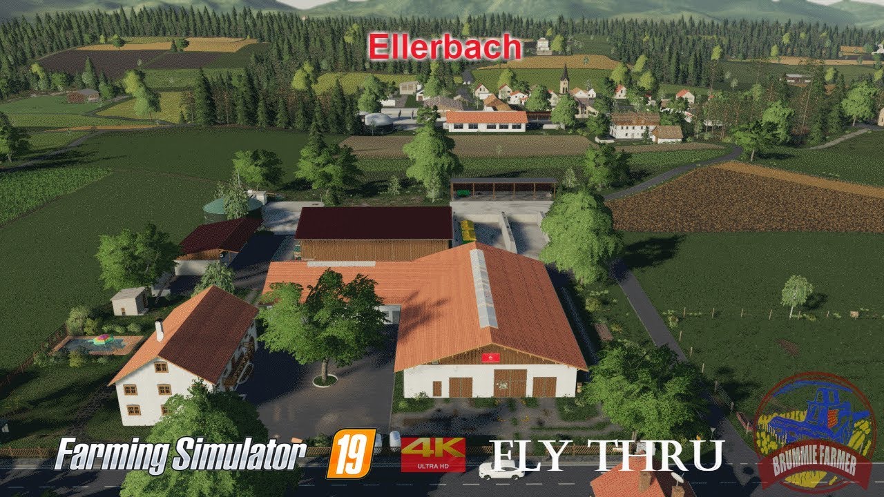 Farming Simulator 19 | Ellerbach | 4K Fly Thru - YouTube