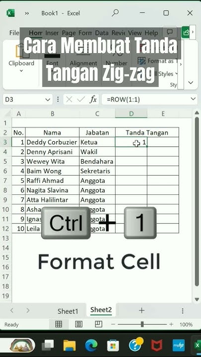 Cara Membuat Tanda Tangan Zig-zag #excel #shortsexcel - YouTube