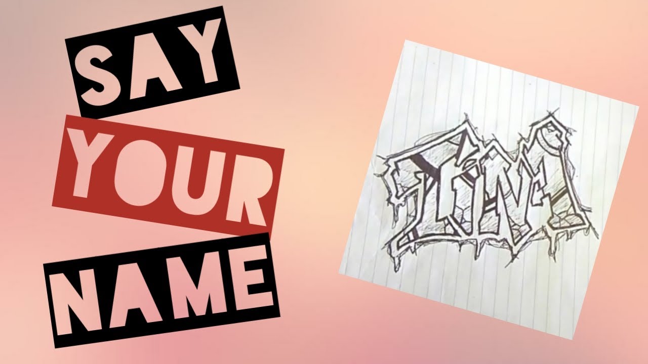 Cara menggambar nama TINA keren/How to draw the name TINA - YouTube