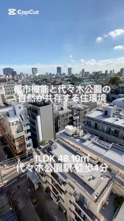 【代々木公園駅 徒歩4分 1LDK 48.10㎡】詳しくはインスタproperty__designで🔍 #不動産 #賃貸 #お部屋探し #高級賃貸 #賃貸 #内見 #新宿 #shorts ...