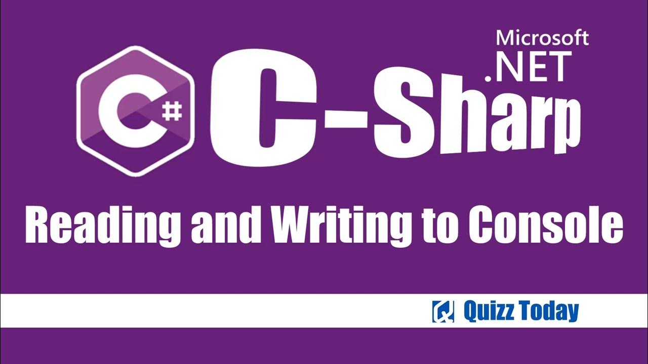 Reading and Writing to Console using C-Sharp - YouTube
