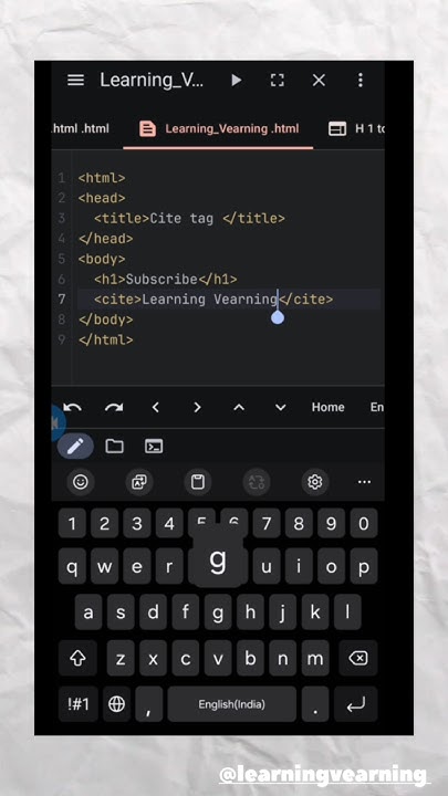 Cite tag in html #shorts #html #css #coding #webdesign #python #html #webdevelopment #htmlcss ...