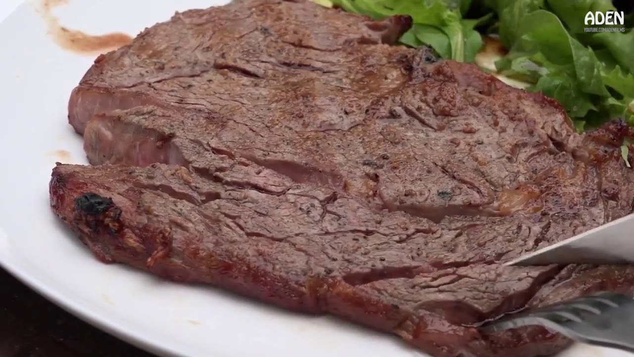 French Charolais Ribeye Steak Oak Wood fired Cottage Food - YouTube