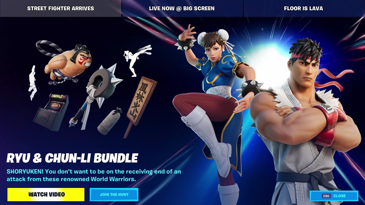 NEW Karate SKIN IN FORTNITE !!! (RYU & CHUN-LI ) - YouTube