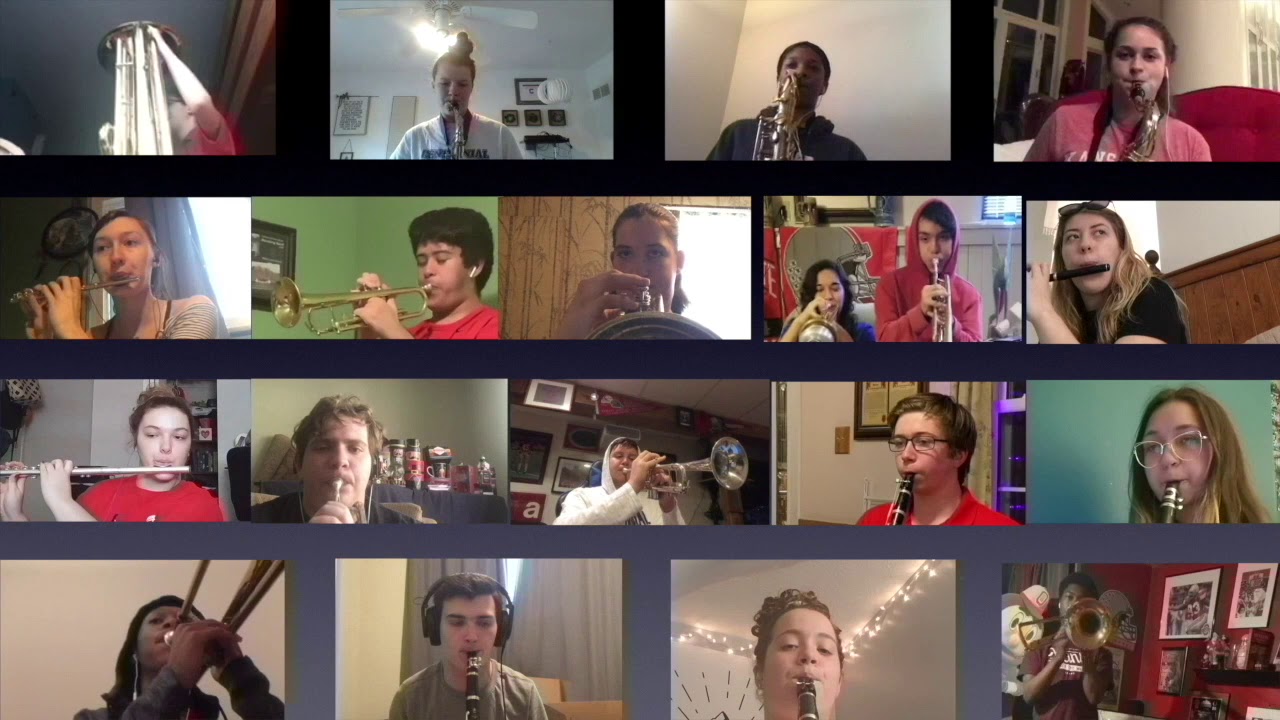 Centennial HS Marching Band members perform virtual Fight Song - YouTube