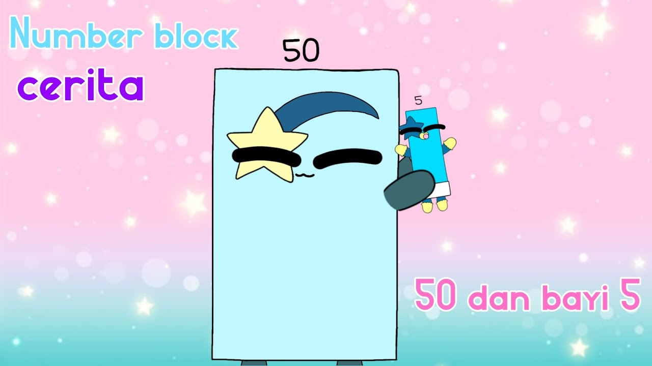 Number block cerita 50 sedang mengasuh bayi 5 🤭♥️ - YouTube